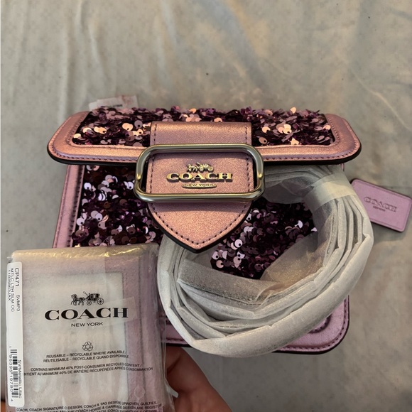 Coach | Bags | Coach Purple Sequin Womens Bag | Poshmark